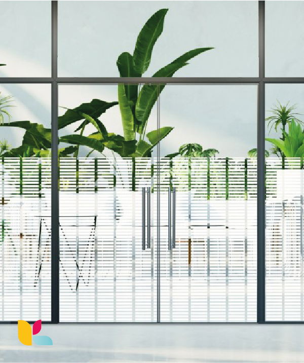 Film adhésif décoratif Réflective INT612 - Motif horizontal transparent ...